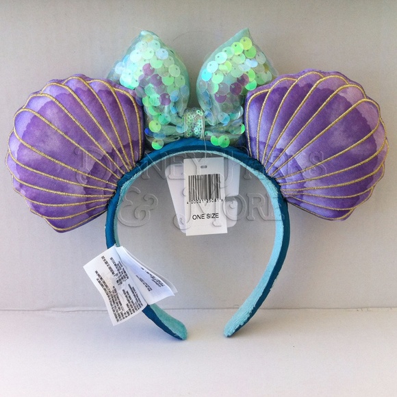 Disney | Accessories | Disney Iridescent Little Mermaid Seashell Ears ...